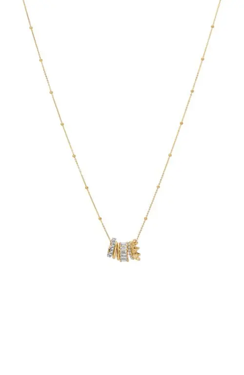 Adina Reyter Royal Rager Diamond & Mini Bead Pendant Necklace - Gold/silver