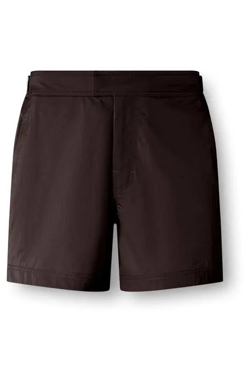 Zegna 232 Road Swim Trunks - Dark Brown
