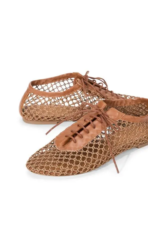 Staud Kit Lace-up Flat