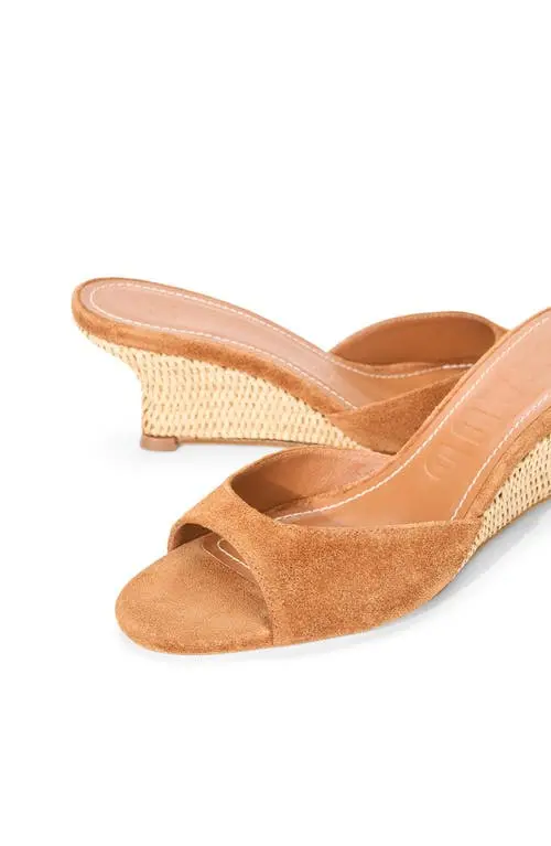Staud Brigitte Wedge Slide Sandal - Tabac/natural