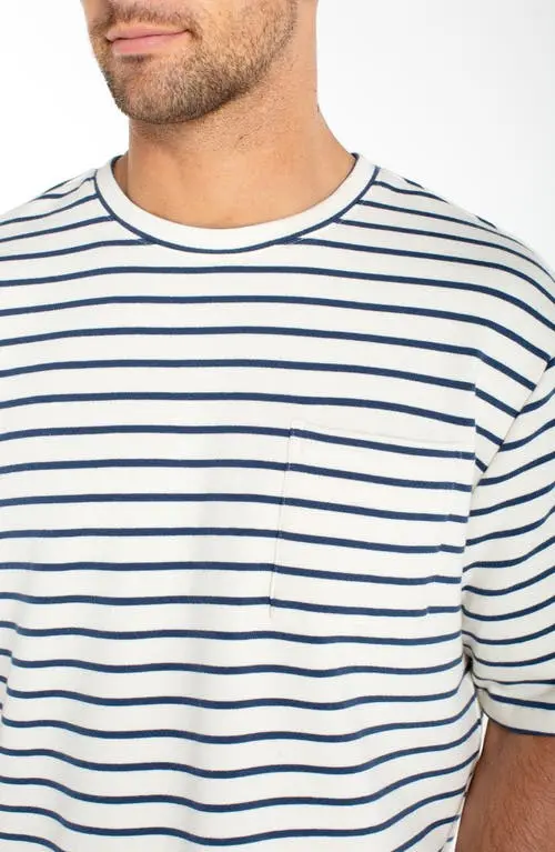 LIVERPOOL Oversize Stripe Cotton French Terry T-shirt