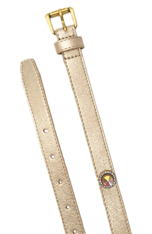 Kurt Geiger Octavia Embellished Metallic Leather Belt