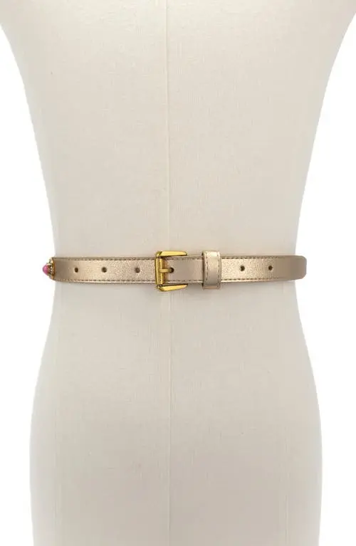 Kurt Geiger Octavia Embellished Metallic Leather Belt