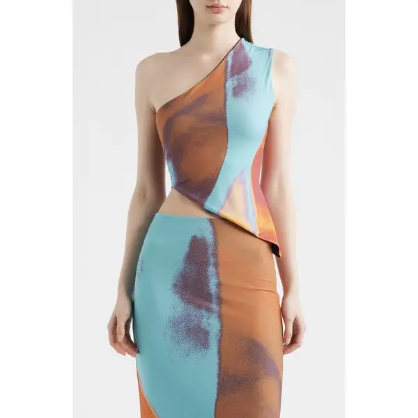 FENERS Besos One Shoulder Top - Turquoise