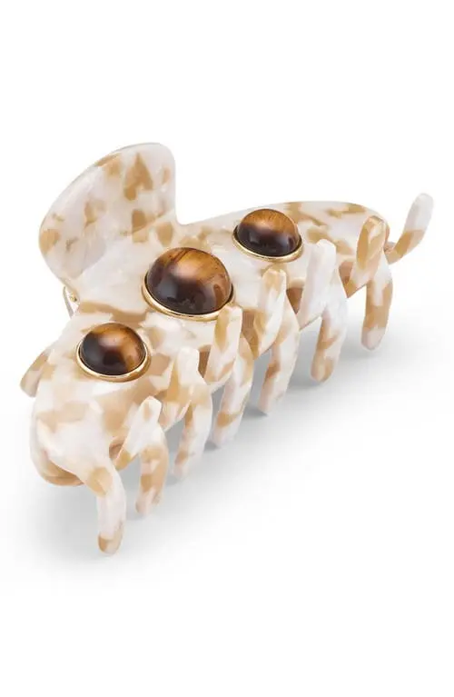LELET NY Tasha Stone Claw Clip - Light Tortoise