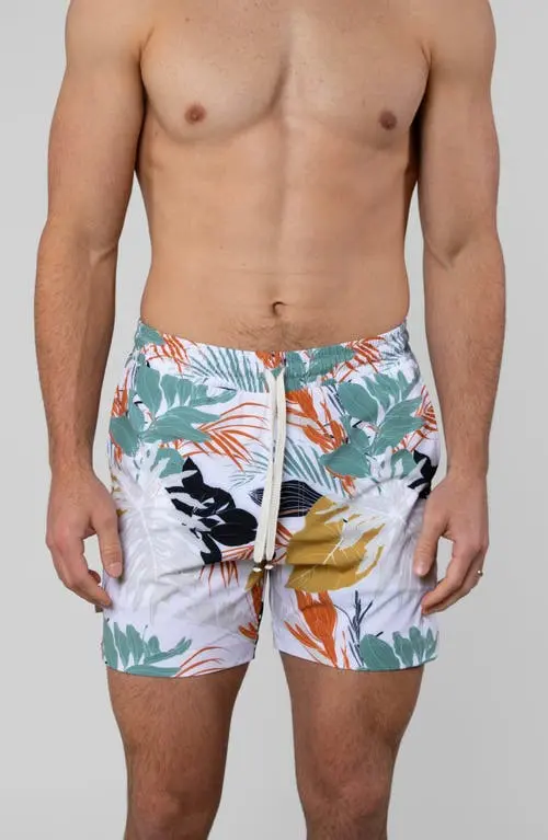 LEISURE LAB Tropical Print Swim Trunk - Isla Aura