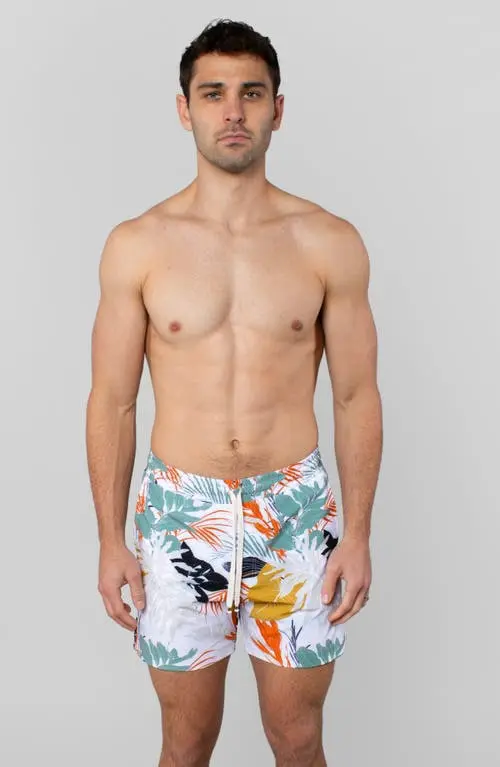 LEISURE LAB Tropical Print Swim Trunk - Isla Aura