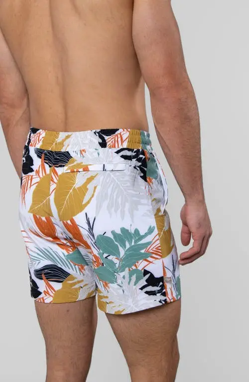 LEISURE LAB Tropical Print Swim Trunk - Isla Aura
