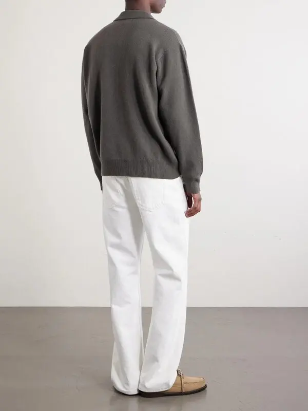 MARGARET HOWELL Merino Wool And Cashmere-blend Polo Sweater
