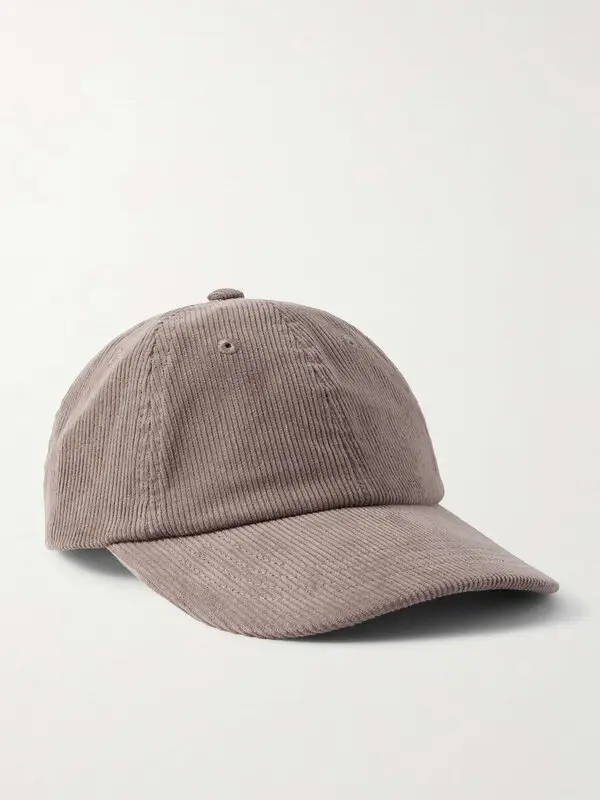 Folk Cotton-corduroy Baseball Cap - Beige