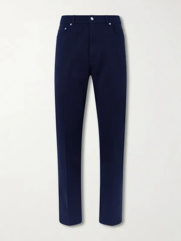 Dunhill Tapered Cotton-blend Twill Trousers