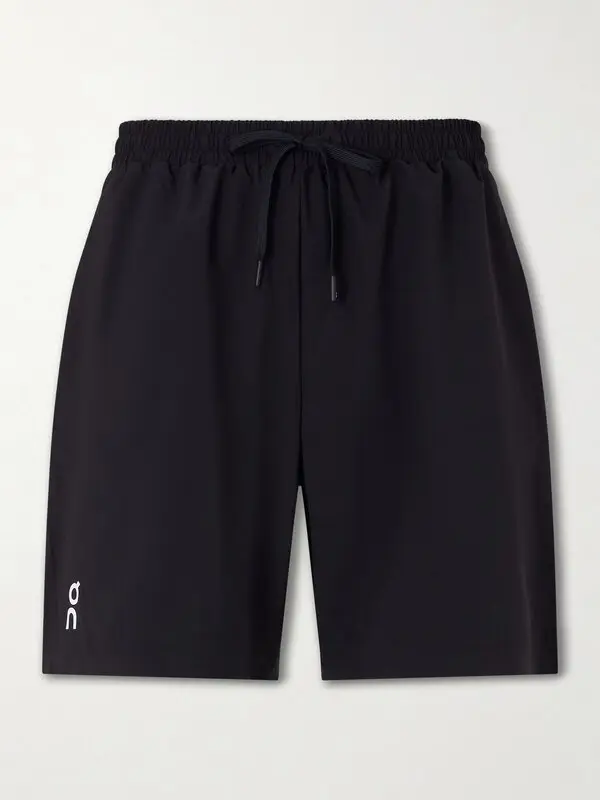 On Straight-leg Recycled-shell Tennis Shorts - Black