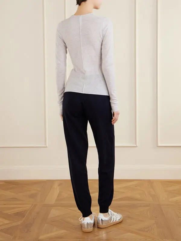 SKIMS Long Sleeve Boatneck Top - Gray