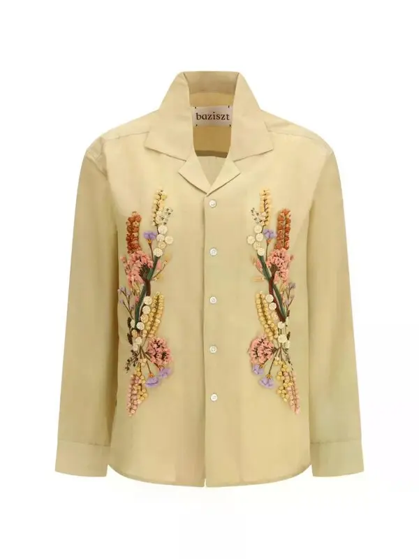 BAZISZT Beauly Floral Shirt - Neutrals