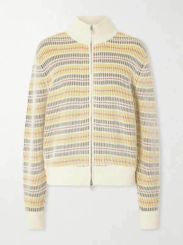 Aimé Leon Dore Cotton Zip-up Cardigan - Neutrals