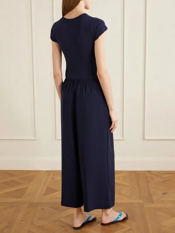 LESET Arielle Pleated Wide-leg Pants