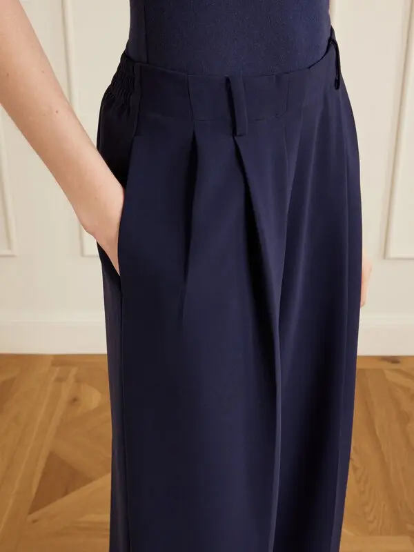 LESET Arielle Pleated Wide-leg Pants