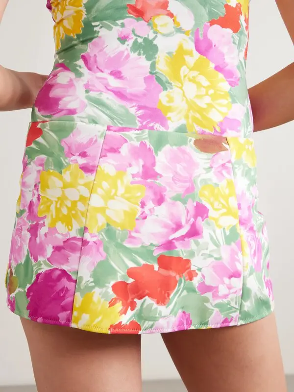 Chloé Appliquéd Floral-print Bikini Skirt