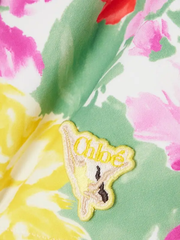 Chloé Appliquéd Floral-print Bikini Skirt