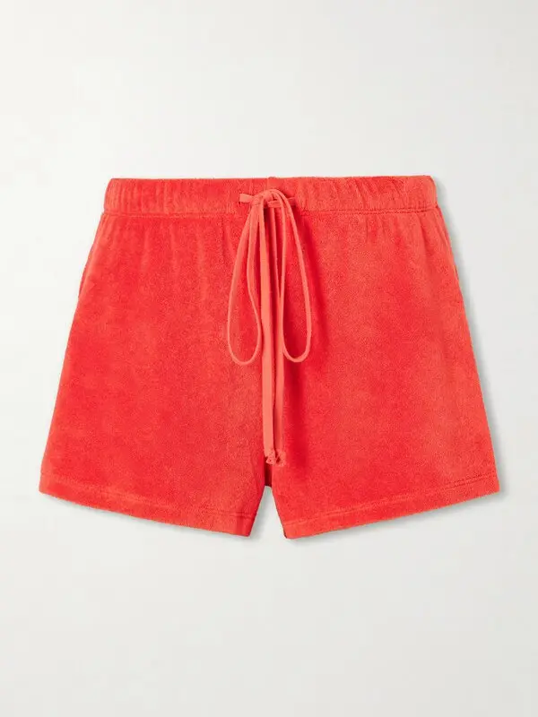 Suzie Kondi Shallis Cotton-blend Terry Shorts - Red