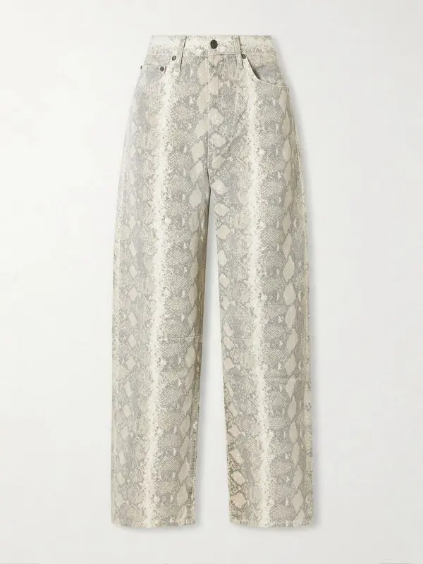 Citizens Of Humanity Miro Snake-print Wide-leg Jeans - Animal Print