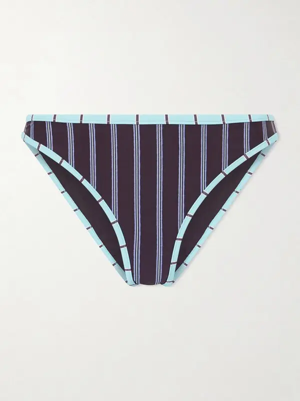 Staud Striped Bikini Briefs - Blue