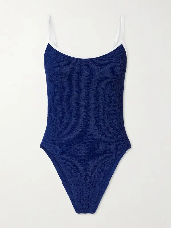 Hunza G Pamela Original Crinkle Swimsuit - Blue