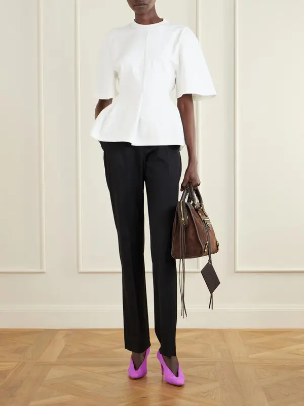 Balenciaga Le City Studded Shoulder Bag - Brown