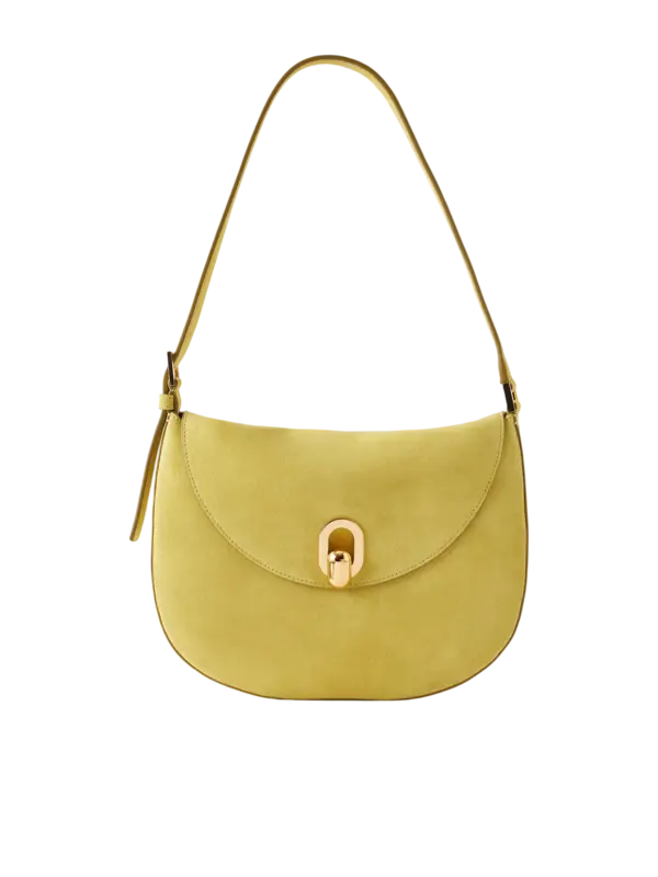 Savette Tondo Small Suede Shoulder Bag - Green