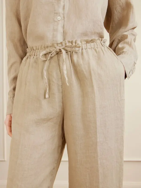 JAMES PERSE Linen Straight-leg Pants