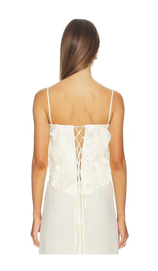 KIM SHUI Emma Lace Up Bustier Top