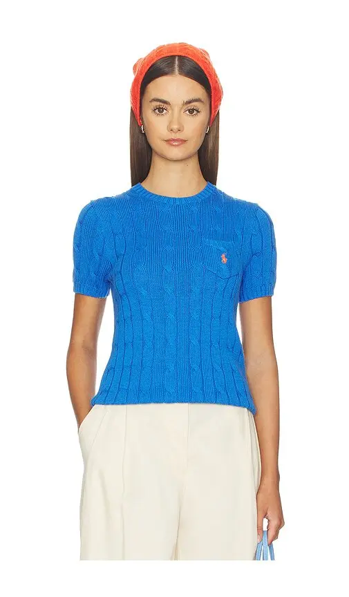 Polo Ralph Lauren Short Sleeve Crew Pullover Sweater - Colby Blue