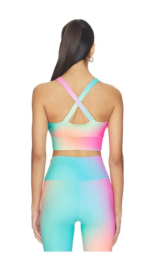 Beach Riot Mindy Sports Bra In Pink,blue - Strawberry