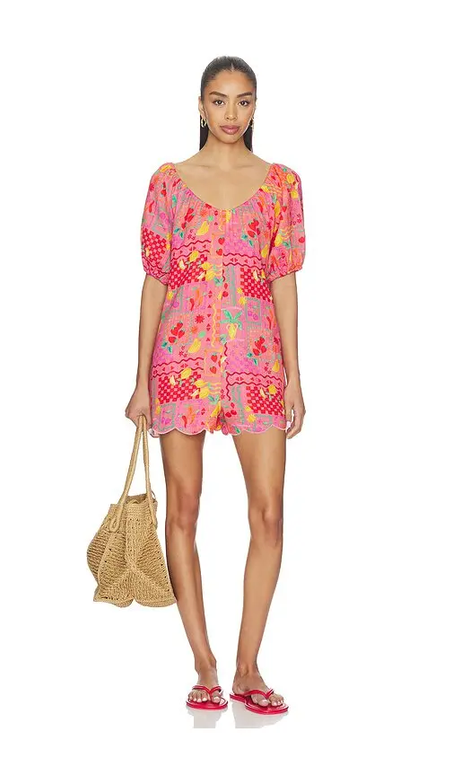 Beach Riot Ellery Romper - Passion Fruit
