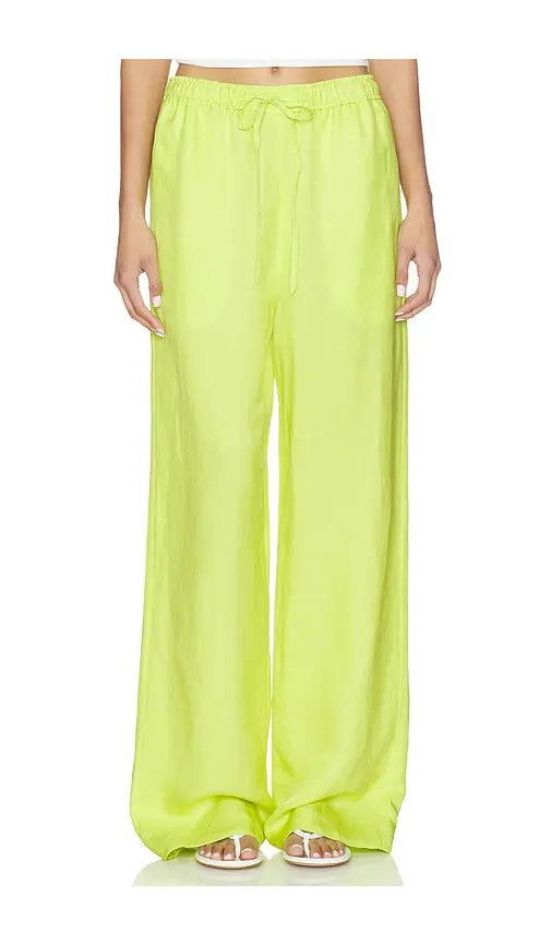 Polo Ralph Lauren Standard Wide Leg Pant In Green - Peridot Green