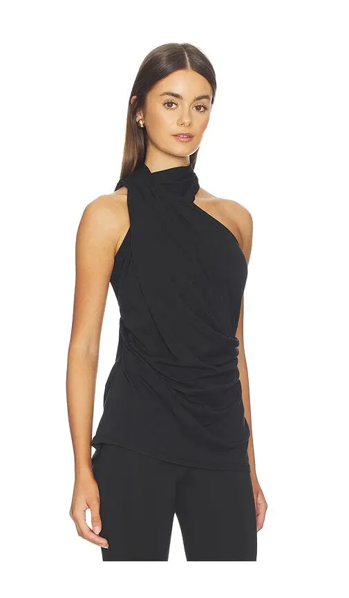 ENTIRE STUDIOS Asymmetrical Halterneck Top - Soot