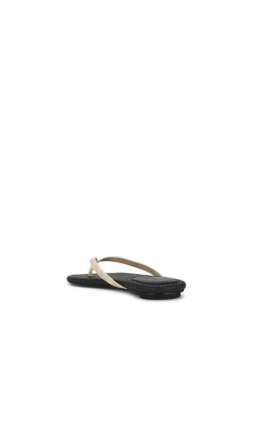 ST. AGNI Suede Woven Flip Flop - Rock