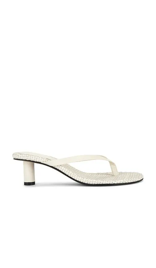 ST. AGNI Woven Thong Heel - Ecru