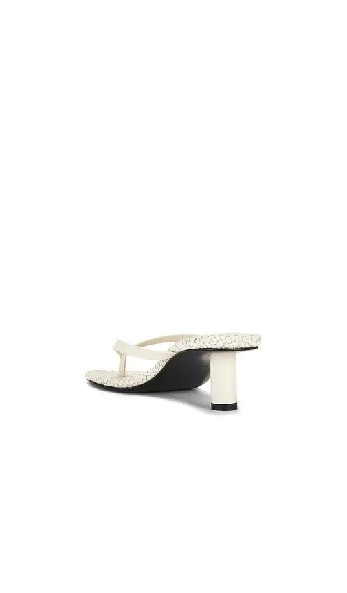 ST. AGNI Woven Thong Heel - Ecru