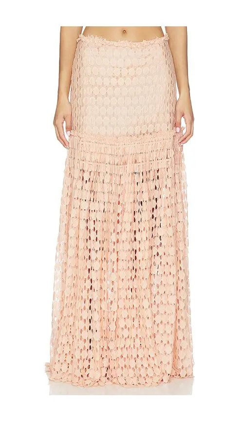 Ulla Johnson Aris Lace Maxi Skirt - Blush