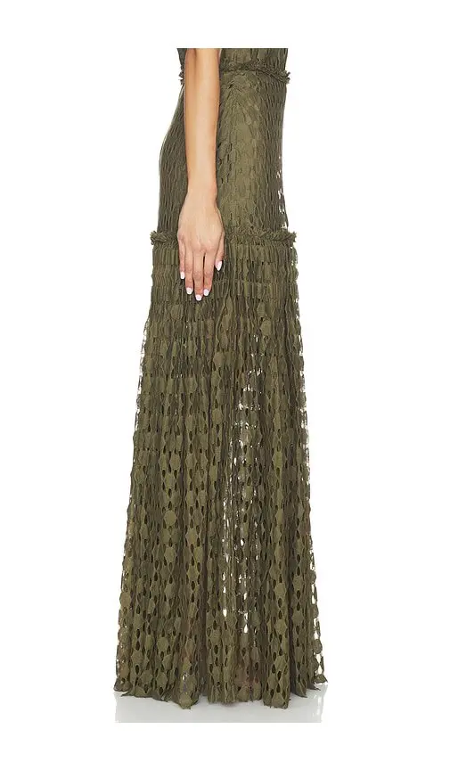 Ulla Johnson Aris Lace Maxi Skirt - Pine
