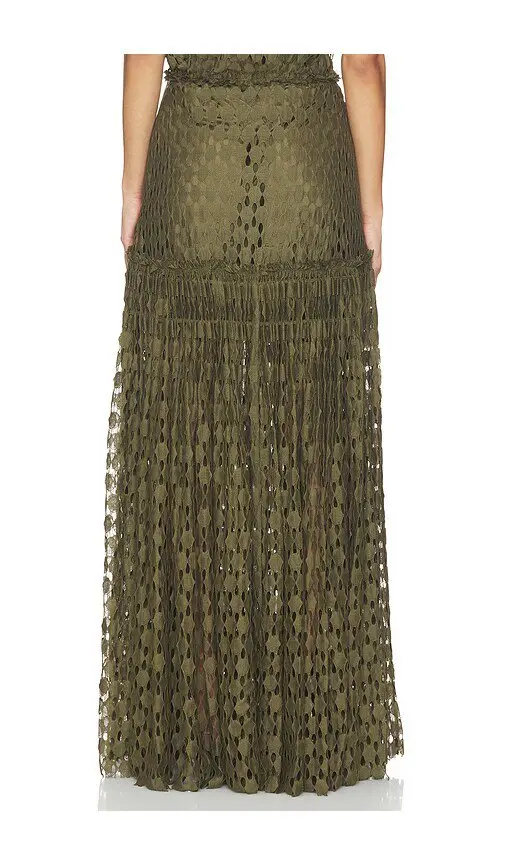 Ulla Johnson Aris Lace Maxi Skirt - Pine