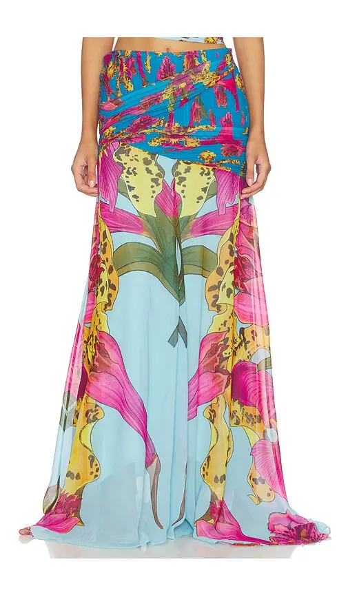 MUMA WORLD Amazonian Orchid Andressa Skirt - Blue