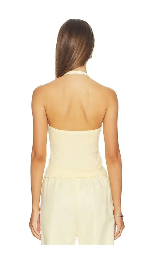 Enza Costa Cotton Rib Halter - Flan
