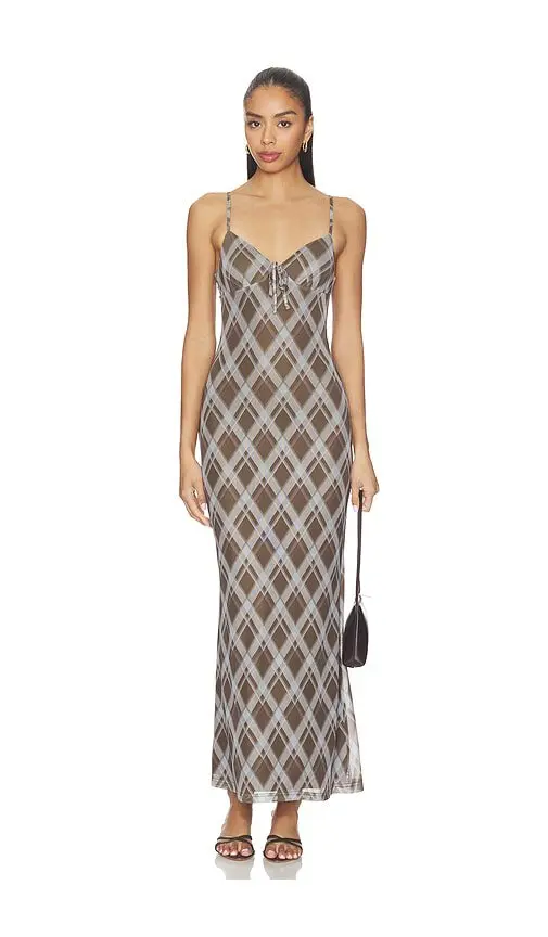 ALL THE WAYS Elaine Maxi Dress - Plaid