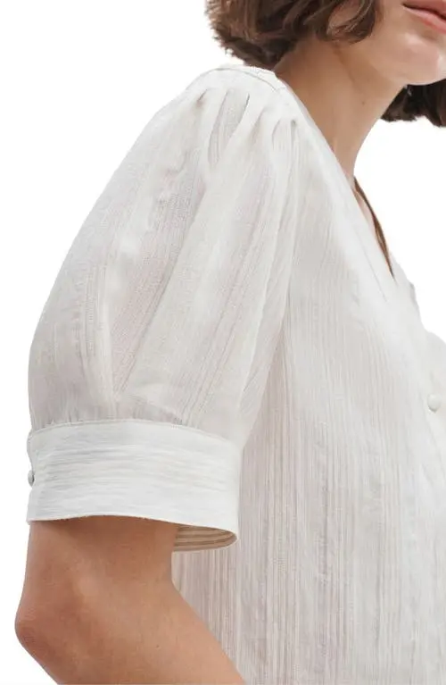 Rag & Bone Taylor Short Sleeve Woven Shirt - Ivory