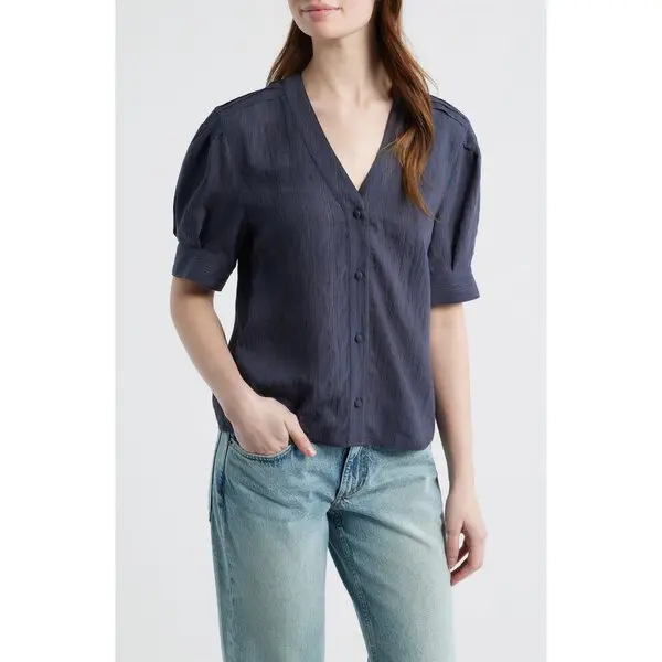 Rag & Bone Taylor Short Sleeve Woven Shirt - Sal