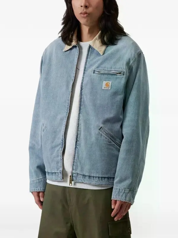 Carhartt Work In Progress Denim Jacket With Contrasting Collar - Blue