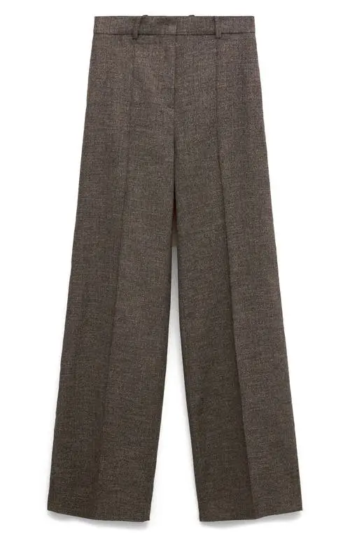Mango Flecked Straight Leg Suit Pants