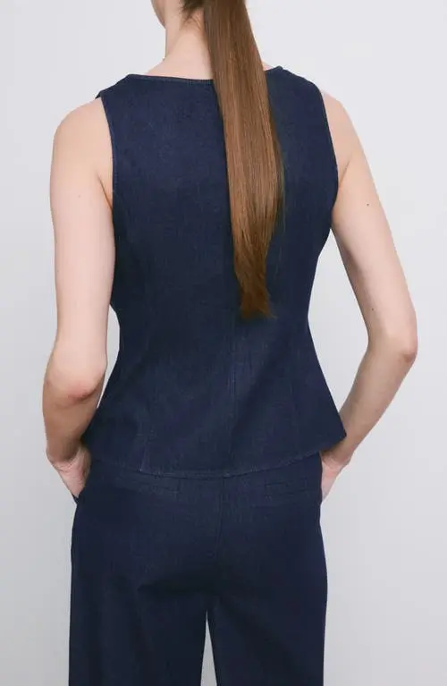 Mango Square Neck Denim Vest